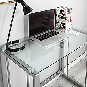 sogesfurniture Computer Glass Desk Large Offic Desk Computer Table Desk Writing Desk,BHUS-UT-097