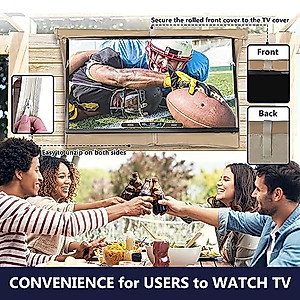 Outdoor TV Cover 48"-50" for Ultra-Thin TVs-Waterproof Double Zipper+Snow Blower Cover, HOMEYA Snow Thrower Cover Waterproof Snowblower Protector All Weather Outdoor Protection Universal Size