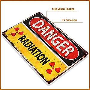 dingleiever-Danger Sign-Danger Radiation Allied Military Vintage Metal Sign -Funny Vintage Signs