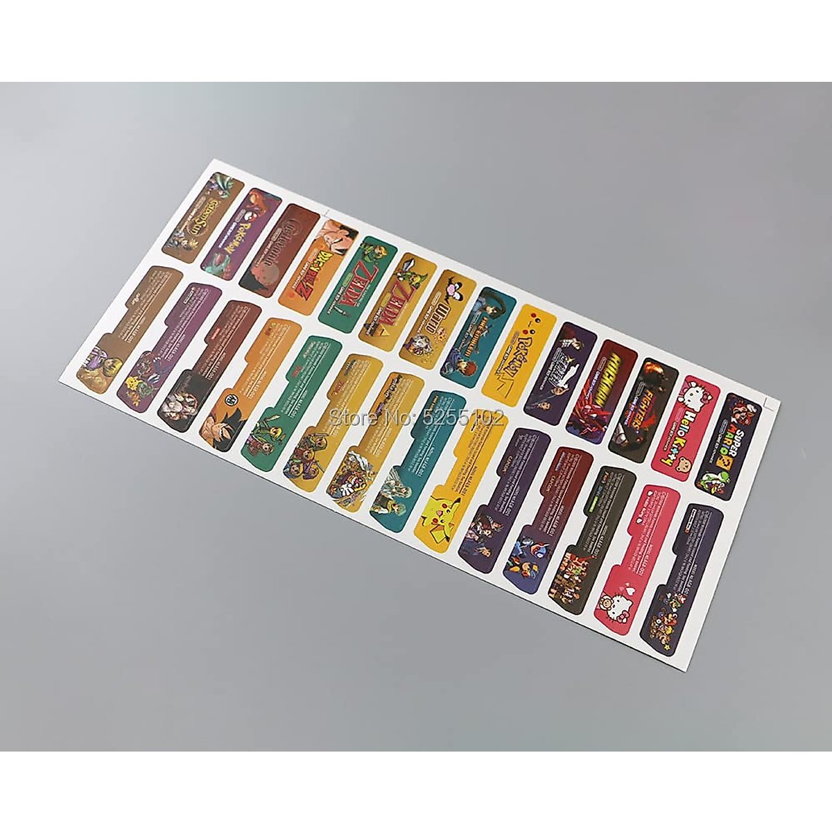 14 Groups Colourful Custom Design Back Tag Label Stickers for Gameboy Advance GBA Console