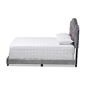 Baxton Studio Beds (Box Spring Required), Queen, Gray