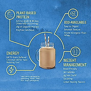 Vegan Organic Protein Powder Plant-based | BCAA Amino Acids Hemp Seed Soy Free Dairy Free Gluten Free Synthetic Free NON-GMO | Chocolate 30 Servings | Warrior Blend by Sunwarrior.
