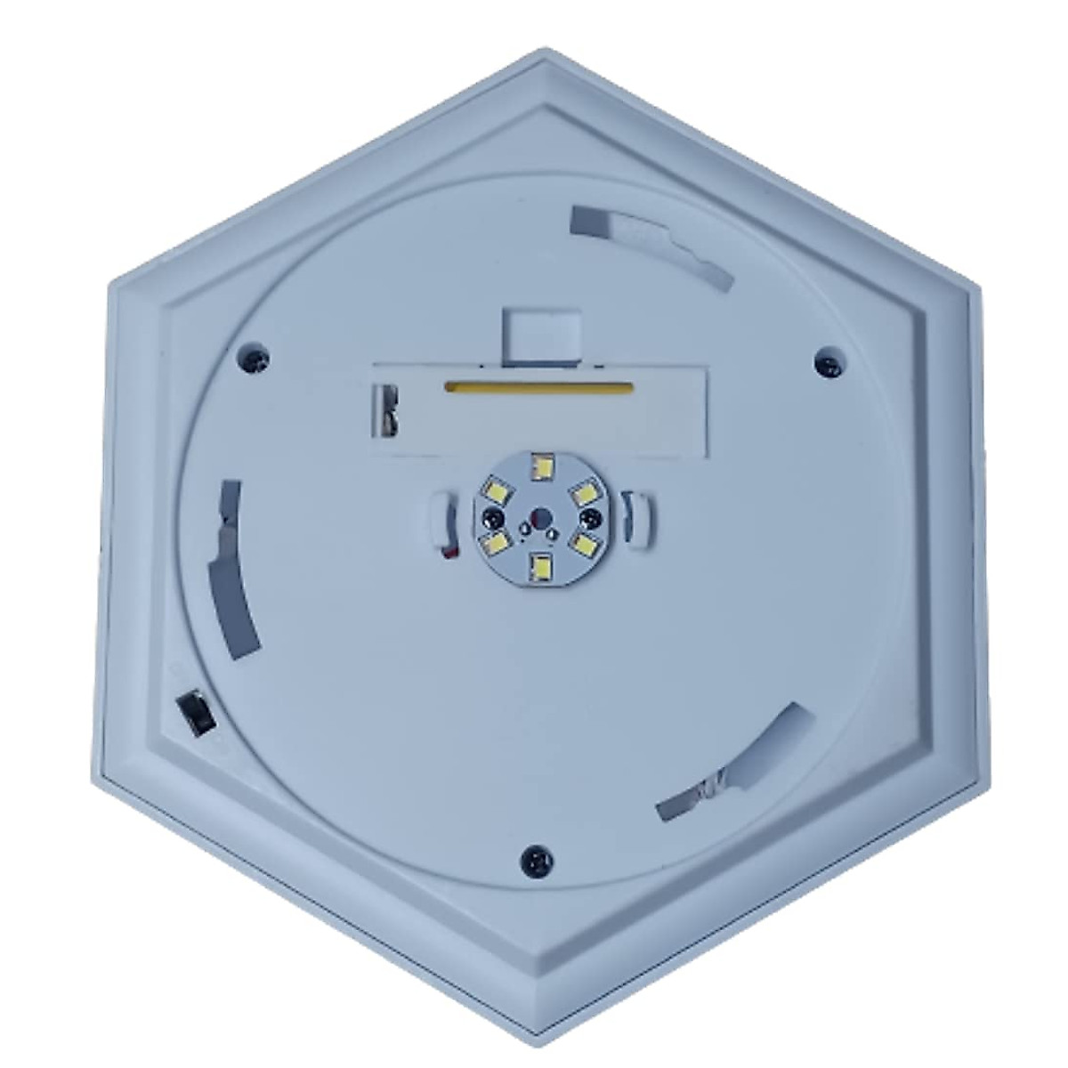 2 pcs 6x6 Base White Color Solar Post Cap Light Hexagon with Six Super Bright SMD LED Bulbs