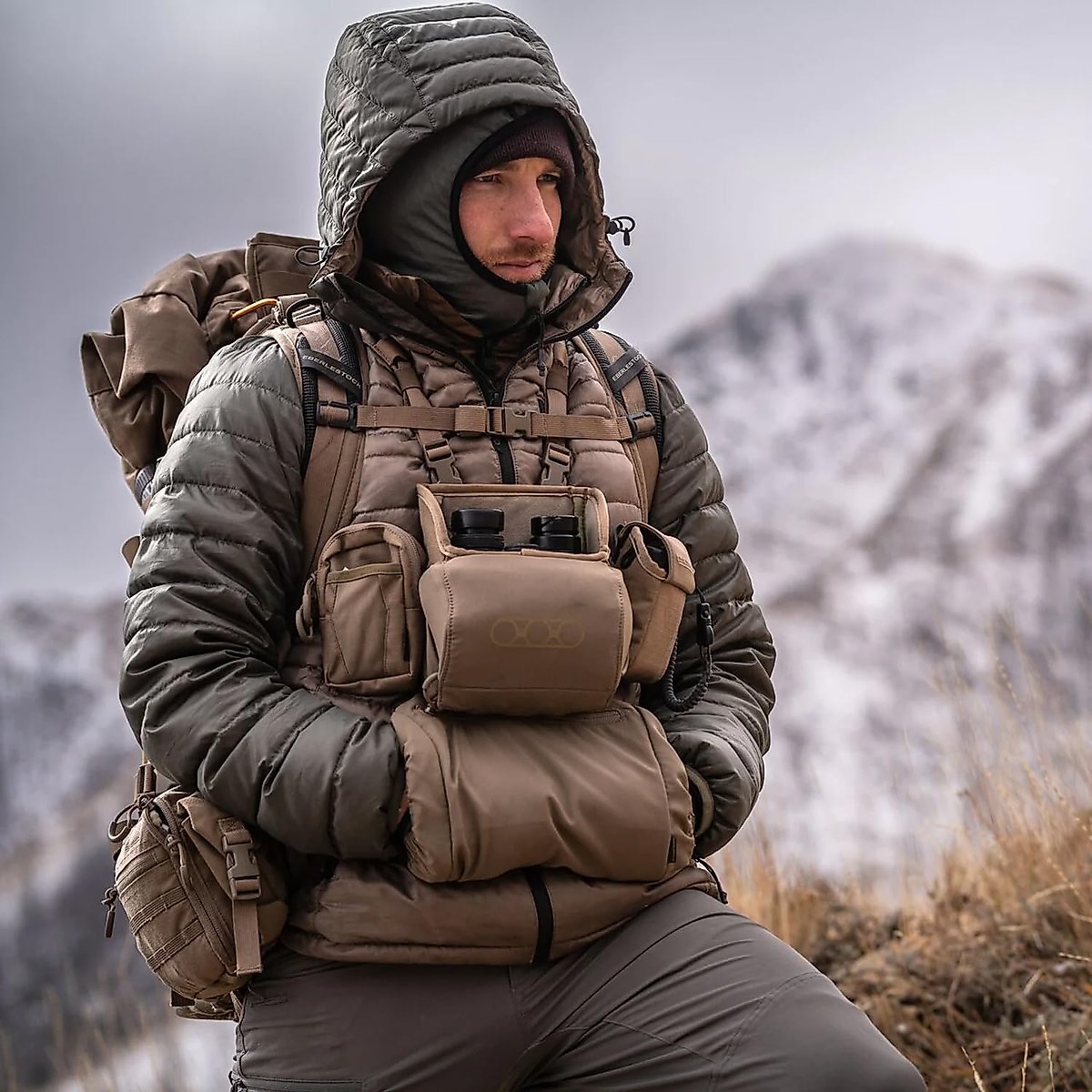 Eberlestock Recon Modular Bino Pack - Advanced Binocular Harness System with Customizable Attachments - Skye - Large