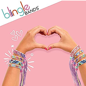 Blingle Bands DIY Gem Friendship Bracelet, 5 Band On The Go Starter Pod in 6 Piece CDU - Arts & Craft Activity for Ages 7 and Up