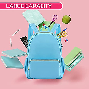 Cunno 4 Pieces Nylon Backpack for School Preppy Bookbags Bulk Girls Boys DIY School Bags Travel Toddler Backpack Waterproof Travel Bag Pack for Teenage Girls Students Back to School