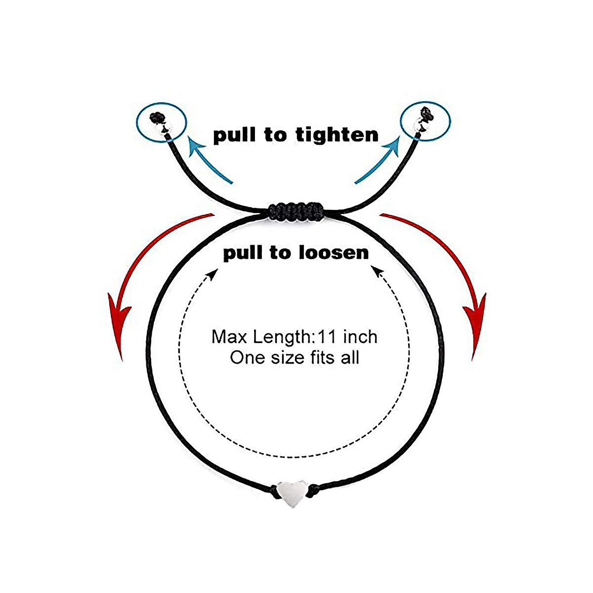 morniface Pinky Pomise Distance Matching Heart Bracelets for Best Friends Couple Family Women Mens (heart Bracelet)