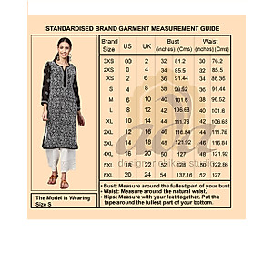 Ada Hand Embroidered Indian Chikankari Cotton Kurta Kurti Tunic for Women A149984 (White, Small)