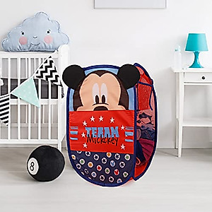 TheAvengers Mickey Pop Up Hamper with Durable Carry Handles, 21inch H x 13.5inch W X 13.5inch L
