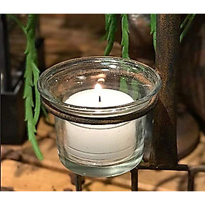 D'Light Online Clear Cupped Extended Burn 7 Hour Long Burn Unscented White Tealight Candles in Clear Plastic Cups - Set of 100