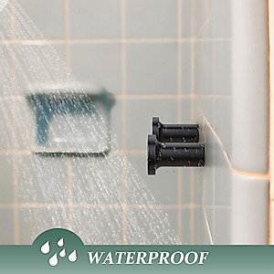 GUWINA Metal Wall Hooks for Hanging,6 Coat Hooks Wall Mount,Heavy Duty Black Decorative Hooks for Cubicle Entryway,Bathroom Shower Hand Towel Hooks Hangers for Clothes Robe (Round)