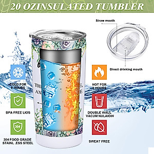 4 Pcs Retirement Gift for Women 2024 Happy Retirement Presents 20oz Stainless Steel Tumbler Makeup Bag Bookmark Set Retired Gifts Box for Mom Grandmom Teacher Coworker Nurse(Warm Style)