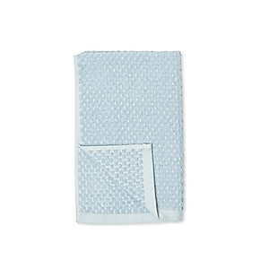 Amazon Basics Odor Resistant Textured Hand Towel, 16 x 26 Inches - 6-Pack, Light Blue
