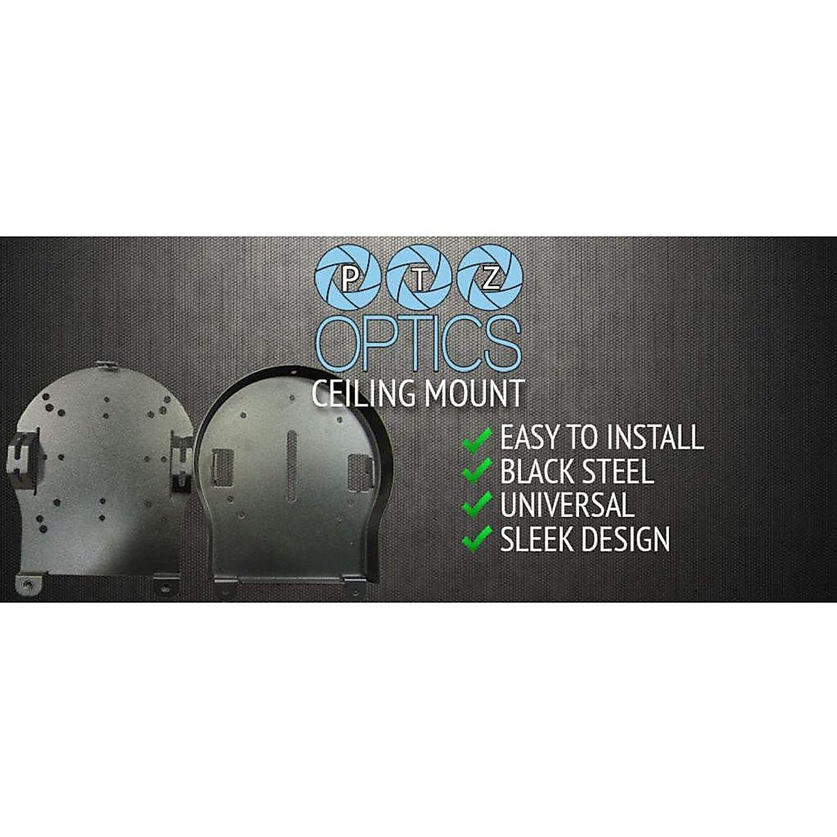 PTZOptics HuddleCamHD Small Universal Ceiling Mount for PTZ Camera