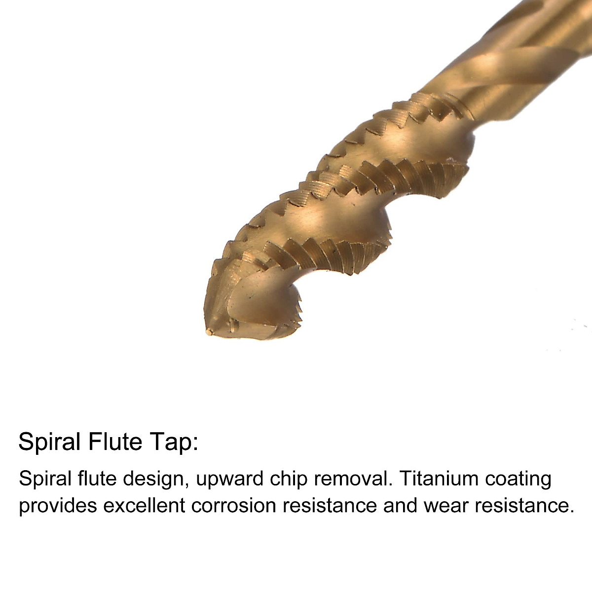 uxcell M4 x 0.7 Spiral Flute Tap 3.3mm Drill Bit Set, Metric Titanium Plated M35 Cobalt High Speed Steel Machine Threading Screw Tap Drilling Tool
