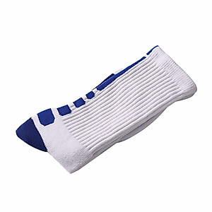 DRASEX Men's Athletic Cushioned Crew Socks 4 Pairs Men Elite Basketball Socks for Sports Running Football