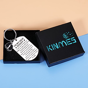 Daddy Dad To Be Gifts New Dad Keychain Gifts for Men First Baby Gift for Dad Daddy Husband Boyfriend from Mom Wife Baby Christmas Pregnancy Announcement Gifts Fathers Day Keepsake from Son Daughter