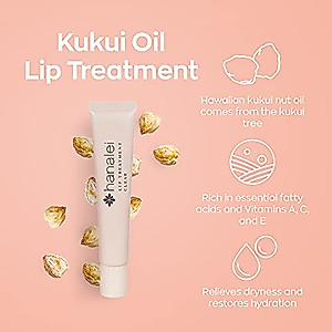 Cruelty-Free and Paraben-Free Lip Treatment to Soothe Dry Lips by Hanalei – Made with Kukui Oil, Shea Butter, Grapeseed Oil – Made in USA – Clear Travel-Size 3 Pack (5ml/5g/0.17oz x 3 tubes)