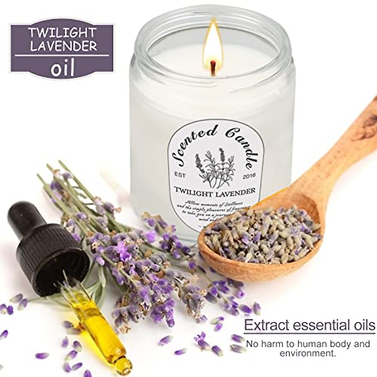 Candles for Home Scented, 4 Pack Scented Candles, Lavender Sage Candles Gifts for Women 28 oz Long Lasting Natural Soy Candles, Aromatherapy Candle Set Stress Relief Meditation Bath for Women Birthday