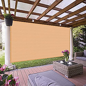VICLLAX 90% Shade Fabric Sun Shade Cloth Privacy Screen with Reinforced Grommets for Outdoor Patio Garden Pergola Cover Canopy 10x10 FT, Wheat