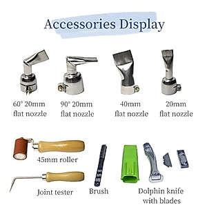 WELDY 110V Weldy 1600W Professional Hot Air Equipment Hot Blast Torch Overlap Air Welding Gun Welder Pistol Tool Hot Air Gun (Weldy heat gun set)