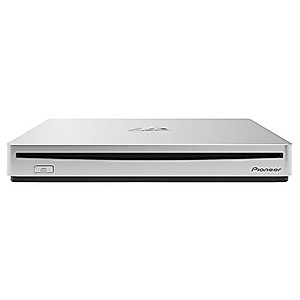 PIONEER External Blu-ray Drive BDR-XS07S Silver Color to Match Mac.6X Slot Loading Portable USB 3.2 Gen1(3.0) BD/DVD/CD Writer. Supports BDXL and M-Disc Format. USB Bus Powered