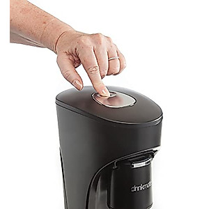 DrinkMate OmniFizz Sparkling Water and Soda Maker, Carbonates Any Drink Without Diluting It, CO2 Cylinder Not Included (Matte Black)