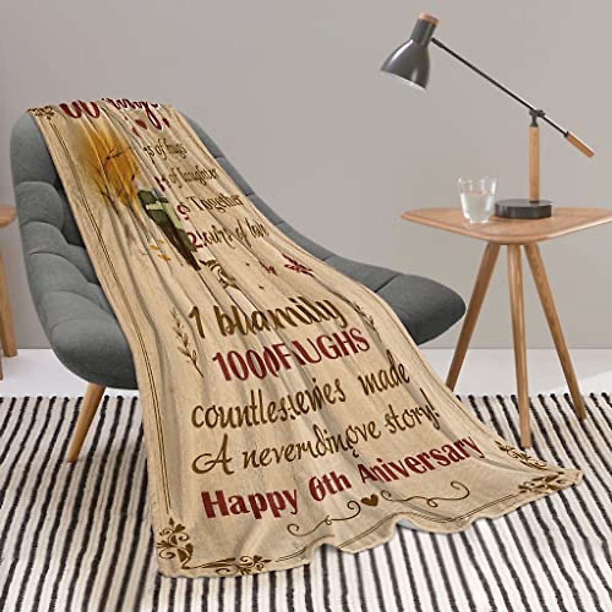 Pigipfu Anniversary Marriage Gifts, Anniversary Blankets 60x50 Gifts for Him, 60th Anniversary Wedding Gifts for Husband, 60 Year Anniversary Wedding Gifts for Wife, Anniversary Wedding Gifts for Her