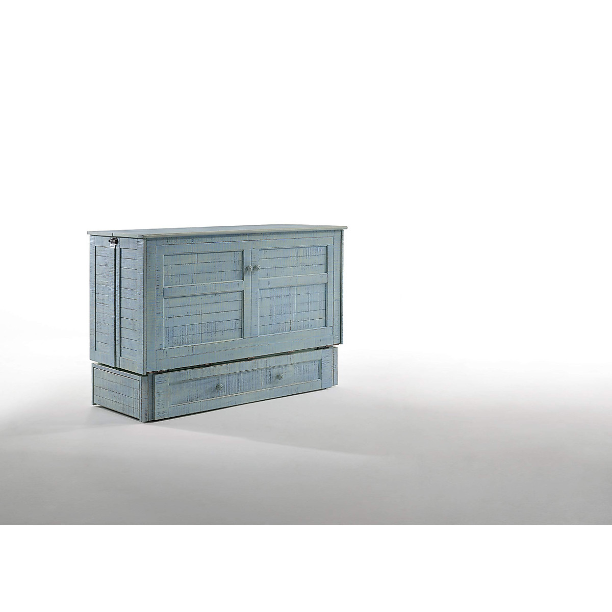 Night & Day Furniture Murphy Cabinet Convertible Bed - Queen Size-with Tri-Fold Premium Memory Foam Mattress (Skye)