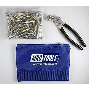 50 3/16 Cleco Sheet Metal Fasteners + Cleco Pliers w/Carry Bag (K1S50-3/16)
