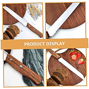 Yardwe Cookie Cutter Serrated Bread Metal Cutter Tool Serrated Acacia To Bake Kitchen Gadgets