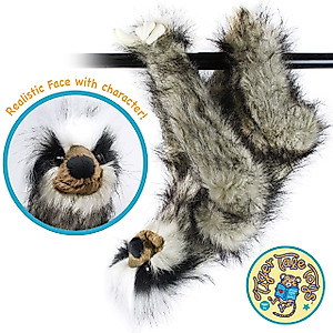 VIAHART Shlomo The Three-Toed Sloth - 18 Inch Super Realistic Large Stuffed Animal Plush Toy with Magnetic Paws - by Tiger Tale Toys