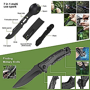 Gift for Men Dad Husband Him, Survival Kit 17 in 1, Survival Gear Tool Cool Gadgets Emergency Survival Gear and Equipment Christmas Stocking Stuffers for Families Hiking Camping Adventures