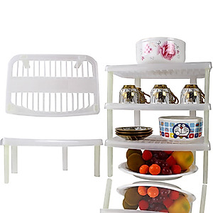 OKOKMALL US--Foldable Plastic Kitchen Home Bathroom Dish Rack Organizer Holder Shelf Storage