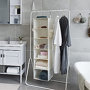 GRANNY SAYS Bundle of 1-Pack Shelf Organizer for Closet & 1-Pack Closet Hanging Storage Shelves