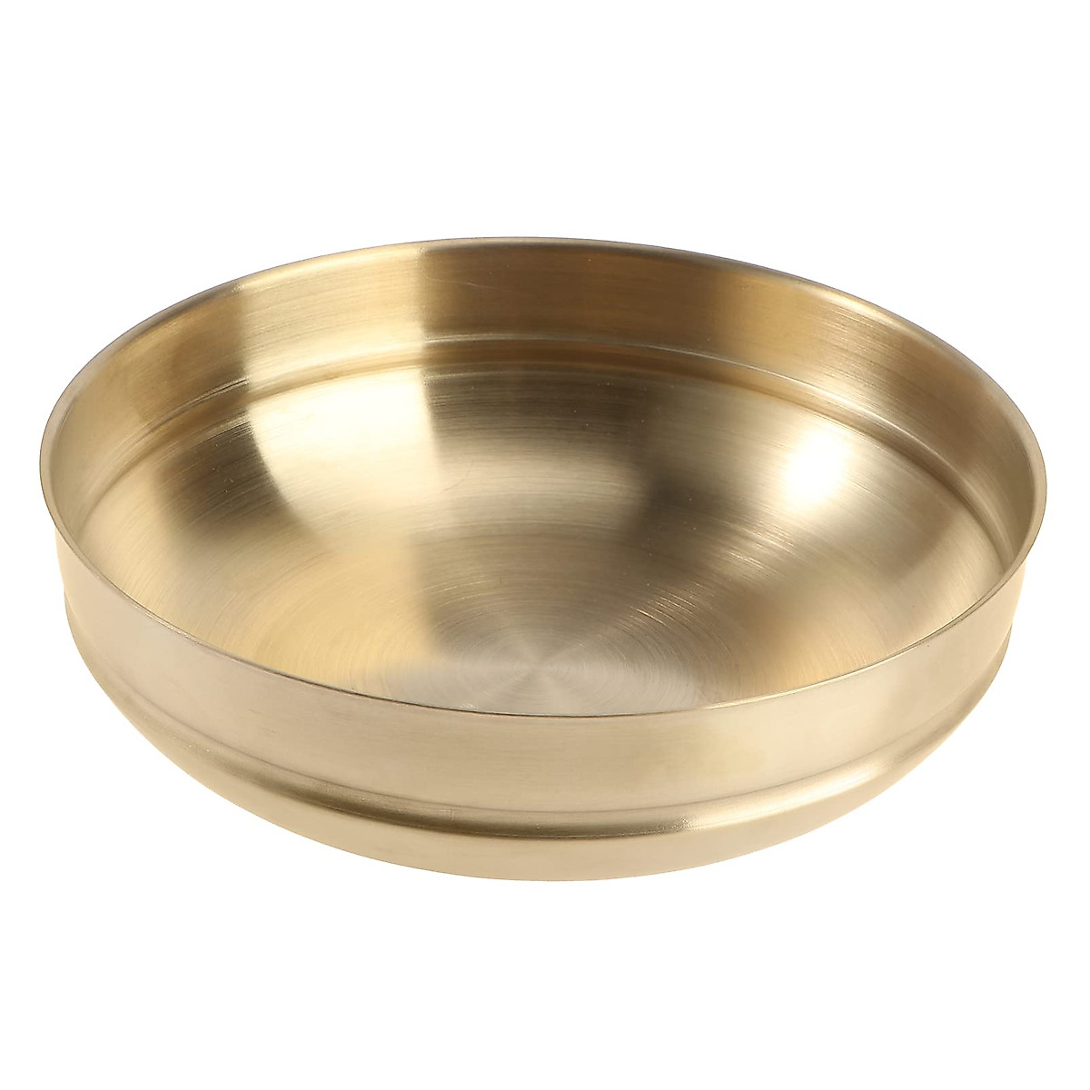 Hemoton Stainless Steel Bowl Soup Bowls Pasta Serving Bowl Asian Dishes Multipurpose Bowl Porcelain Tableware for Salad Soup Rice Cold Noodle Golden