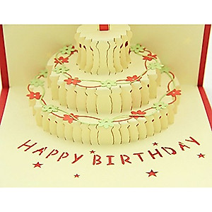 Happy Birthday Cake Pop Up Greeting Card