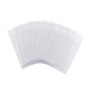 PH PandaHall 400 pcs 3.5 x 3.3 Inch Clear Plastic Bags, Resealable Adhesive Cello/Cellophane Treat Bags Self Sealing OPP Bags for Bakery Soap Cookies Gifts, 1.3 Mil