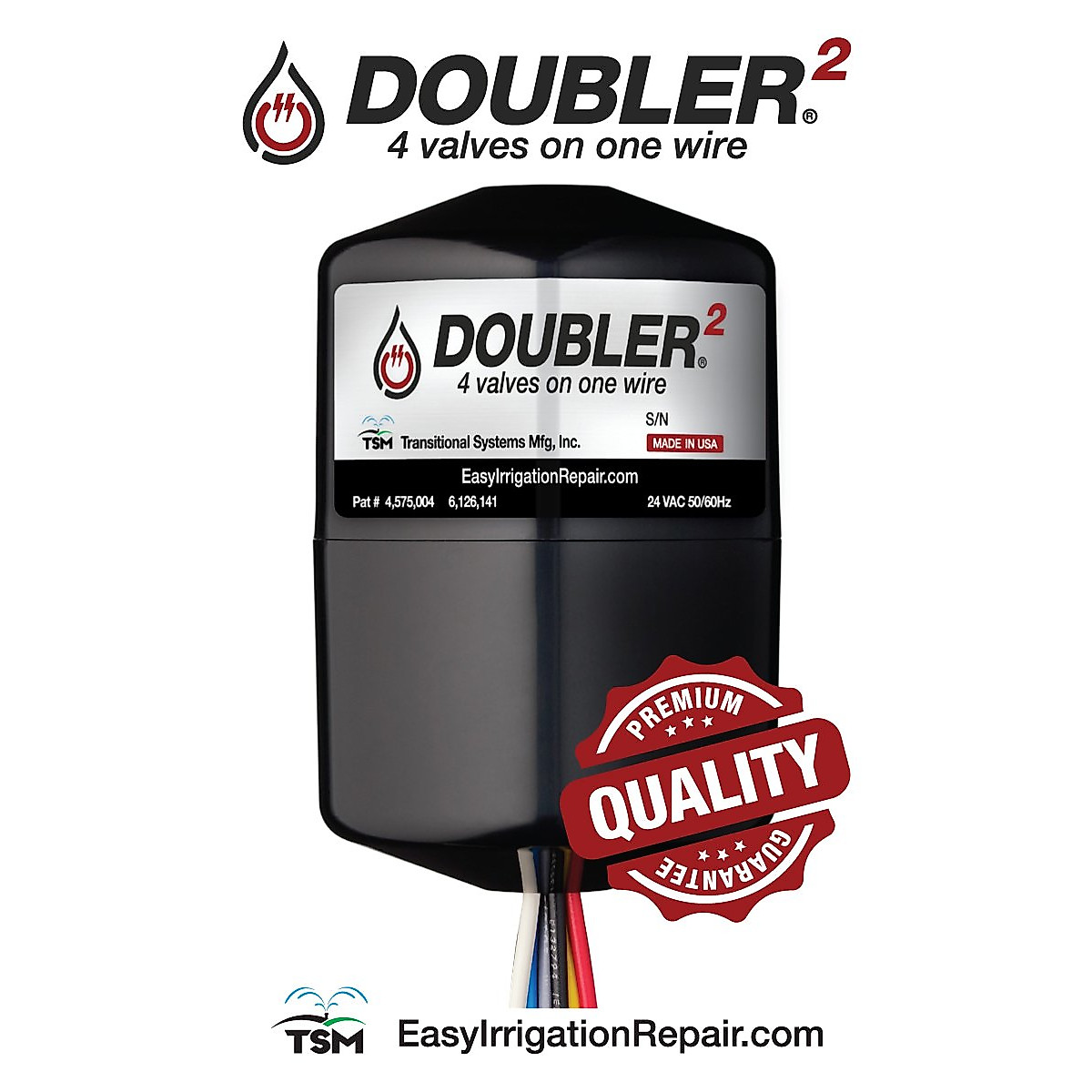DOUBLER2 - 4 Valves on One Wire / Expand or Repair Your Irrigation System with Ease