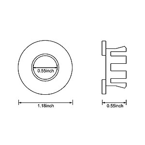 Sink Basin Trim Overflow Cover Brass Insert in Hole Round Caps Chrome 2 pcs