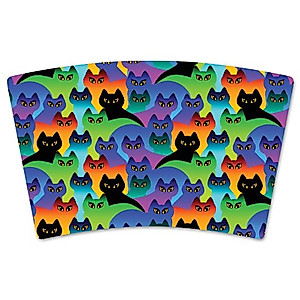 Mugzie Cat Silhouettes Travel Mug with Insulated Wetsuit Cover, 16 oz, Black