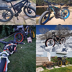 Electric Bike for Adult, [Upgraded Version] Dual Motor 2000W 22.4Ah 35MPH AWD Ebike 21 Speed 26" Fat Tire MTB Hydraulic Disc Brake Front Suspension (Black)