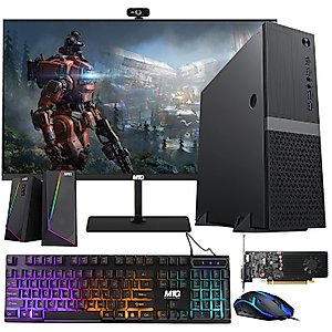 Gaming Desktop PC, Intel Core i5 8th Gen, TechMagnet Heera, AMD RX 550, 16GB RAM, 512GB SSD | 1TB HDD, MTG New 27 Inch Monitor, RGB Keyboard Mouse, Speaker, Webcam, WiFi, Win 10 Pro (Renewed)