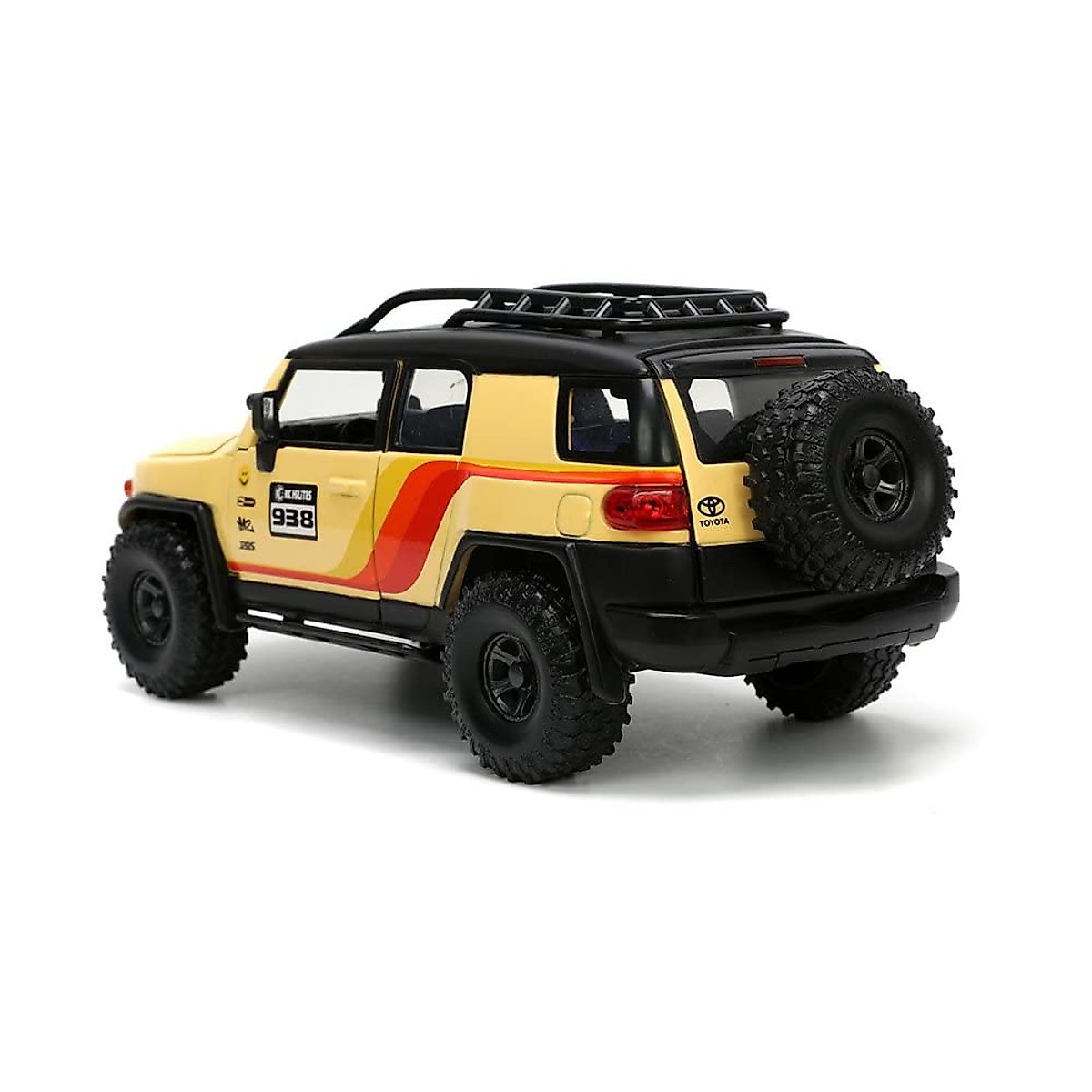 ModelToyCars Toyota FJ Cruiser #938 w/Extra Wheels, Yellow - Jada Toys 33028-1/24 Scale Diecast Car