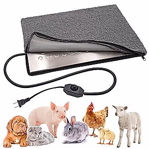 KHEARPSL Pet Heating Pad 12.5"x18.5" Livestock Heating Pad Chicken Coop Heater Heating Plate for Dog Cat Pig Chicken Sheep Rabbit Livestock Farm Animals (12.5 in x 18.5 in)