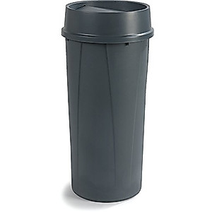 CFS 34312223 Centurian Polyethylene Tall Round Container, 22 Gallon Capacity, 15-51/64" Diameter x 30" Height, Gray (Case of 4)