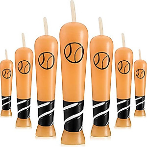 18 Pieces Baseball Bat Candle Baseball Sports Birthday Candle Baseball Cake Cupcake Candle for Birthday Baby Shower Wedding Party Supply