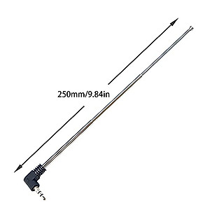 Ruiwaer 4PCS AM Antenna Mini FM Radio Antenna 3.5mm Male Telescopic Antenna for Mobile Cell Phone Portable Radio Stereo Receiver AV Audio Video Home Theater Receiver Bose Radio, Black