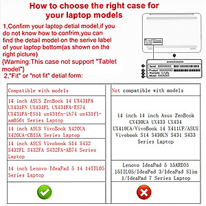 Alapmk Protective Case for Asus ZenBook UX431FA/VivoBook X420UA/Vivobook S14 S432FA,for Lenovo IdeaPad 5 14IIL05 14ARE05 14ITL05,for Dell Latitude 7410 Chromebook/Latitude 5420 14" Laptop,Galaxy