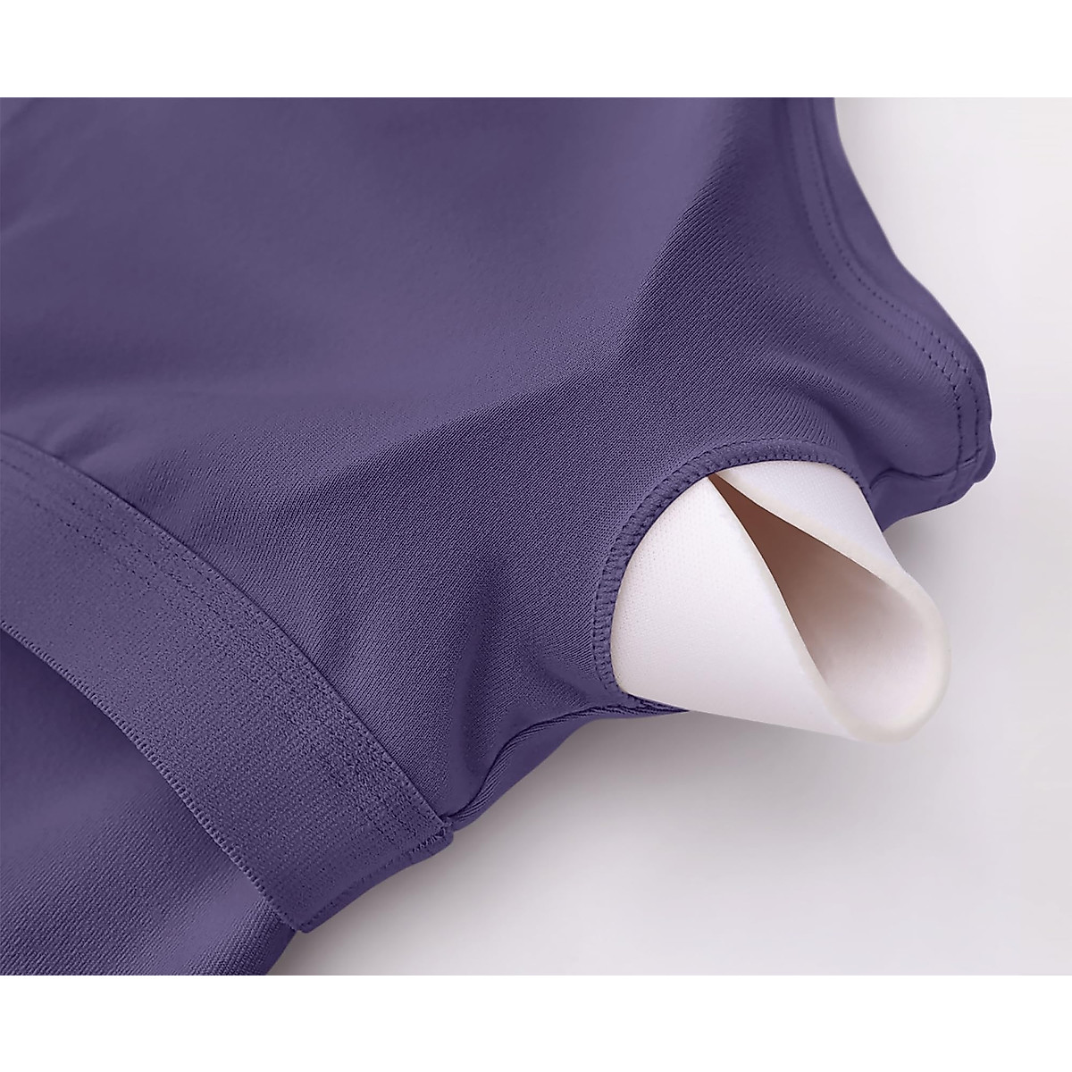 Tandisk Women Padded Sports Bra Fitness Workout Running Shirts Yoga Tank Top Vintage Purple M